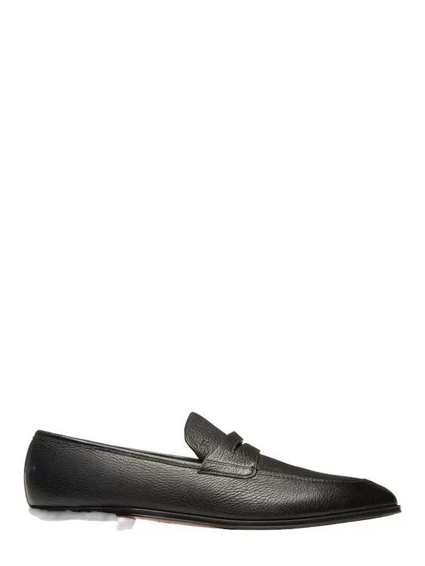 Bally Webb Grained Deer Leather Penny Loafer - Black