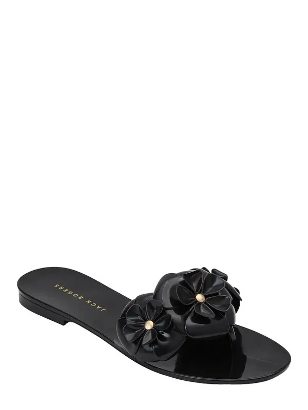 Jack Rogers Amelia Flower Jelly Sandal - Black