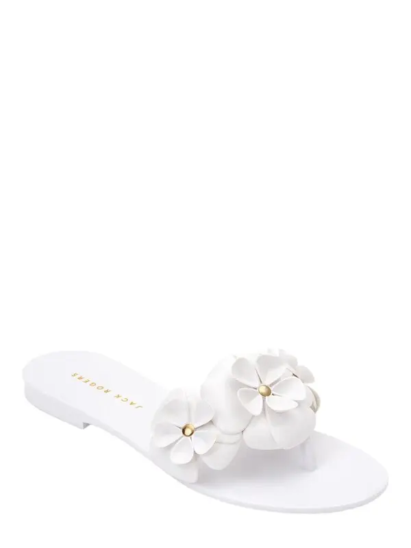 Jack Rogers Amelia Flower Jelly Sandal - White