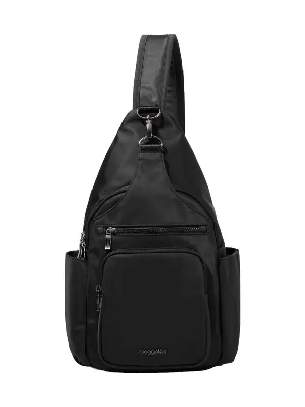 BAGGALLINI Central Park Large Sling Bag - Black Twill