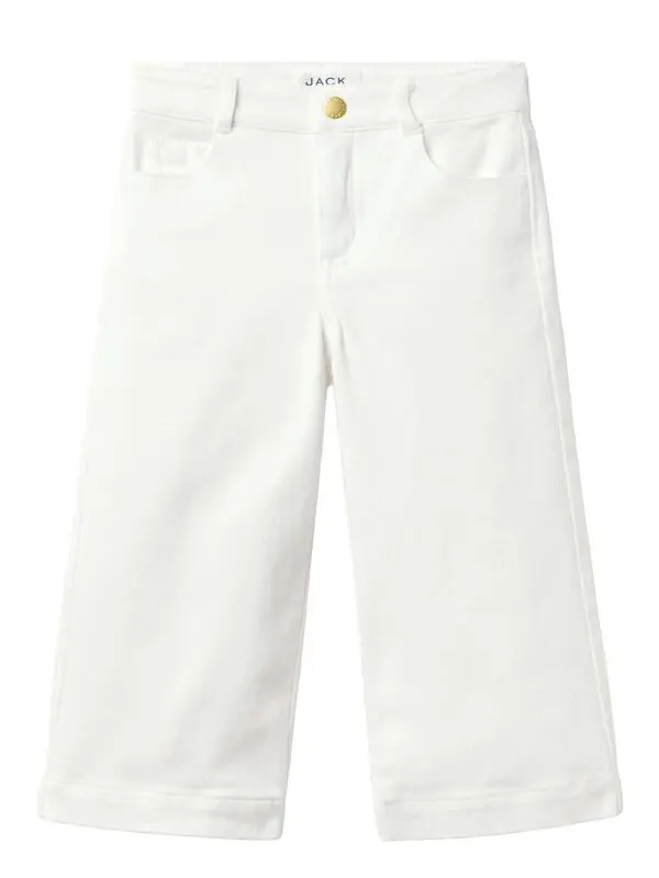 Janie And Jack Wide Leg Jean - White