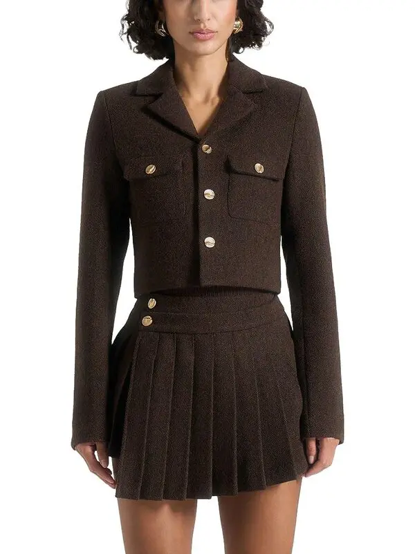 Manière De Voir Daphina Tailored Wool Jacket - Brown