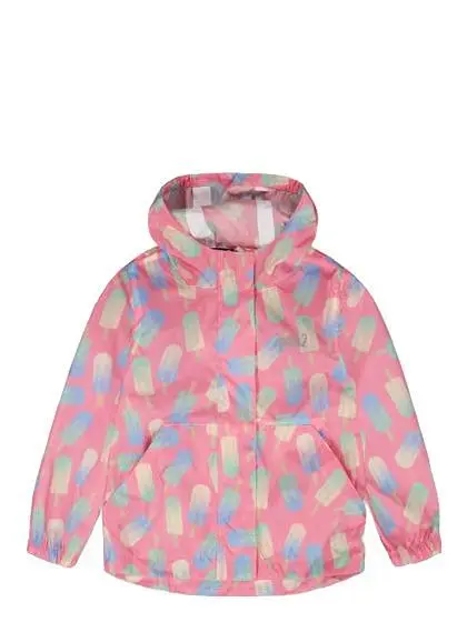 DEUX PAR DEUX Packable Polyester Windbreaker - Pink Printed Lollipops