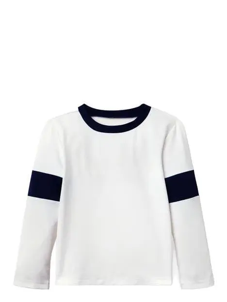 Janie And Jack Striped Rash Guard - White