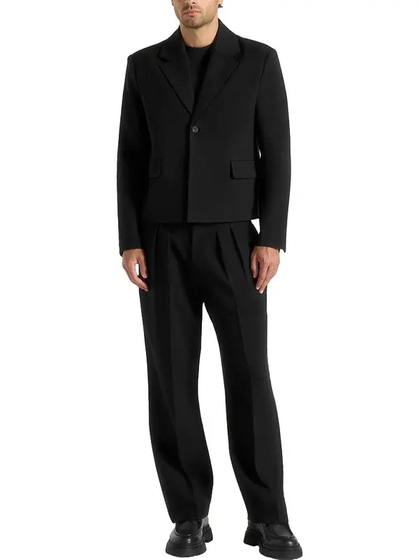 Manière De Voir Silas Tailored Cropped Blazer - Black