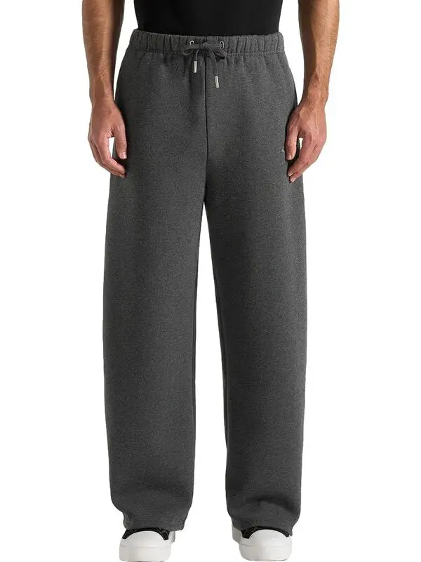 Manière De Voir Signature Wide-leg Sweatpants - Charcoal Grey