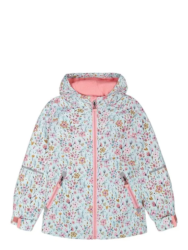 DEUX PAR DEUX Mid-season Mini Floral Print Jacket - Blue Mini Flower Print