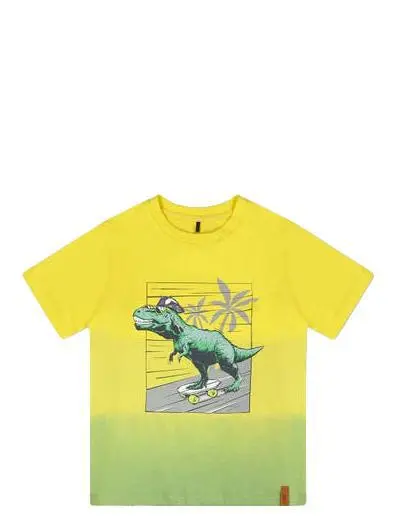 DEUX PAR DEUX Organic Cotton Jersey T-shirt With Print - Yellow