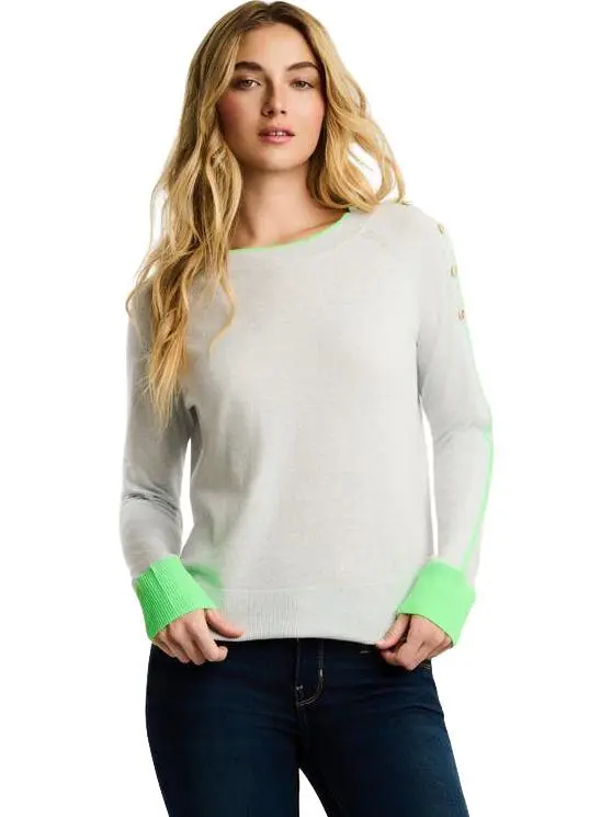 Lisa Todd City Chic Cotton Sweater - Blue Ice