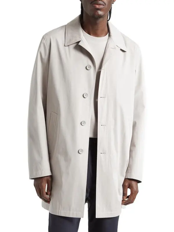 Herno Dean Single-breasted Water-resistant Trench Coat - 9403 Pearl Gray