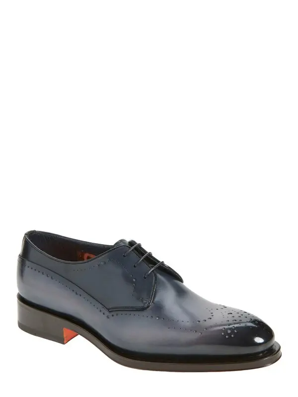 Santoni Imperialde Wingtip Derby - Light Blue