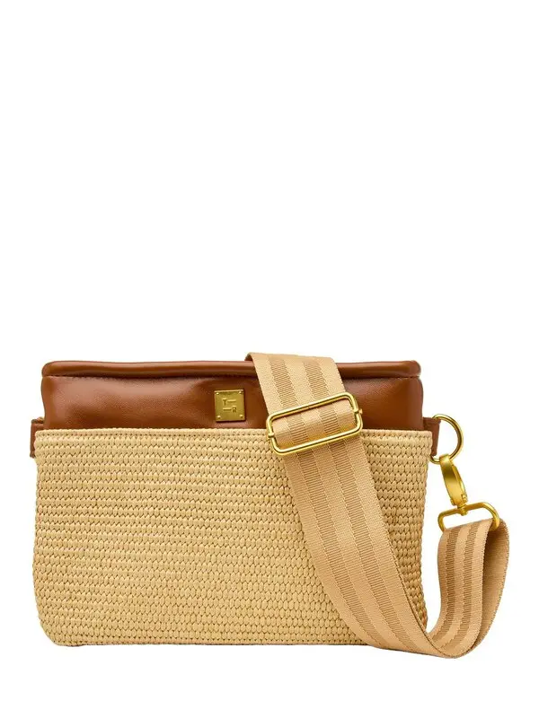 THINK ROYLN Yacht 2.0 Bum Bag - Dune Raffia And Saddle