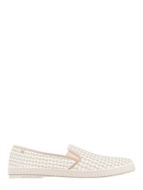 Rivieras Classic Woven Slip-on Loafer - White Beige