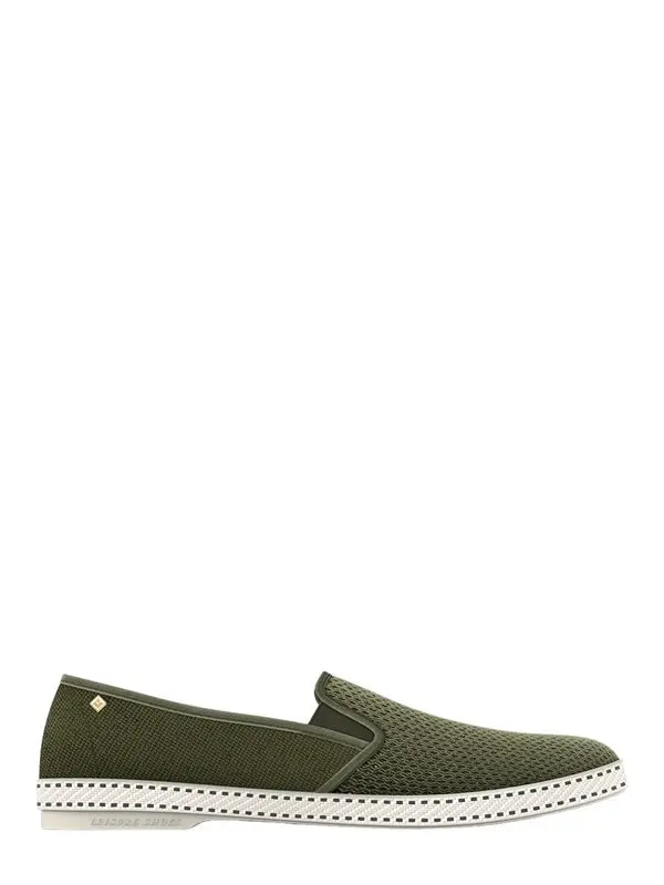 Rivieras Classic Canvas & Mesh Slip-on Loafer - Army Green