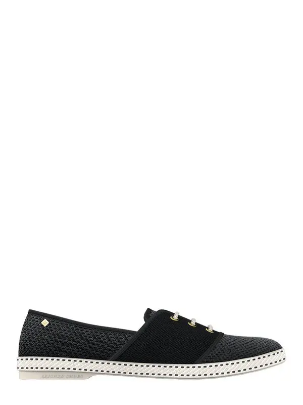 Rivieras Classic Canvas & Mesh Slip-on Loafer - Black