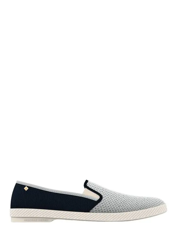 Rivieras Classic Canvas & Mesh Slip-on Loafer - Navy And Light Blue