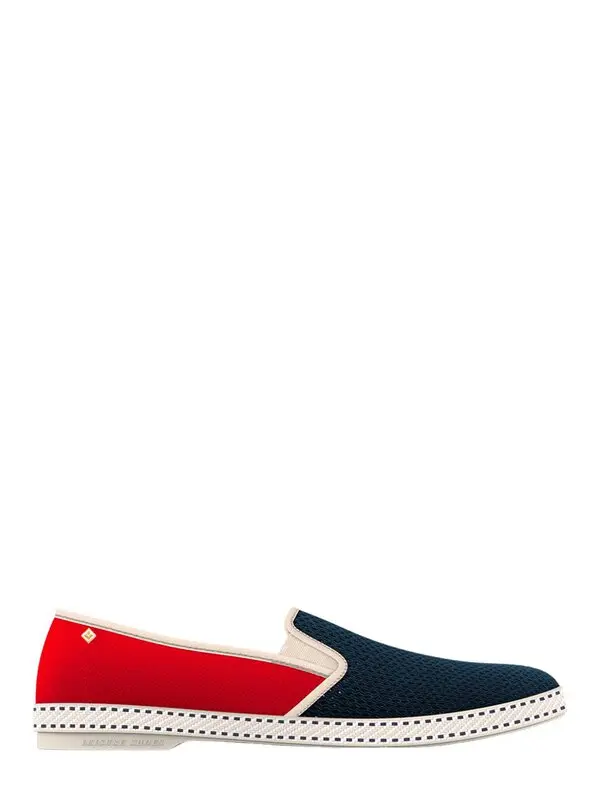 Rivieras Classic Canvas & Mesh Slip-on Loafer - Red White And Blue