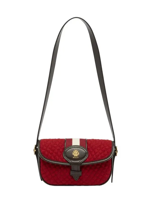 Bally Mini Bag With Diamond Quilting - Red