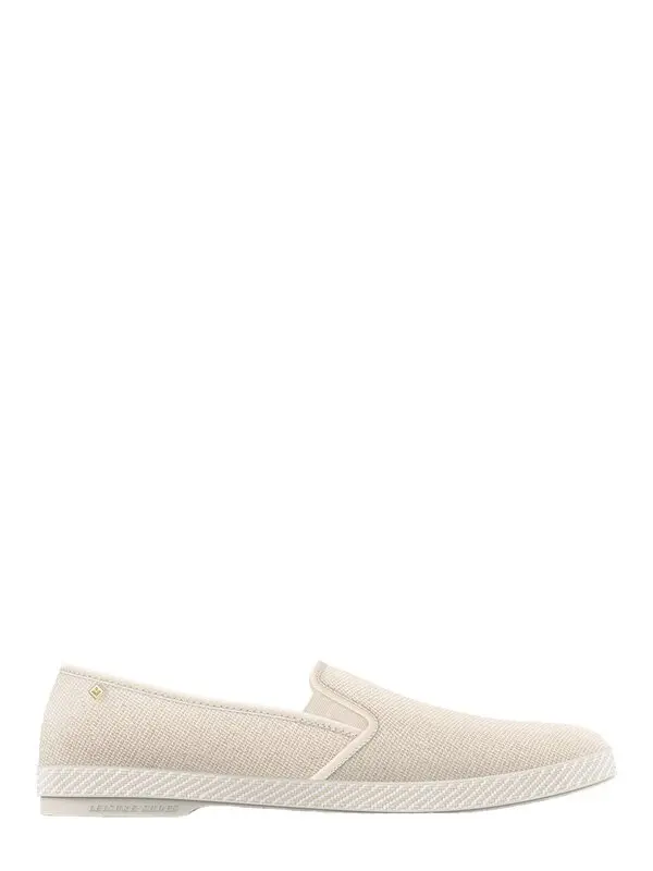 Rivieras Classic Cotton Canvas Slip-on Loafer - Beige