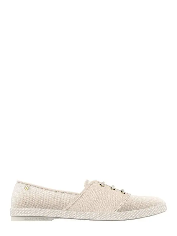 Rivieras Classic Cotton Canvas Slip-on Loafer - Cream