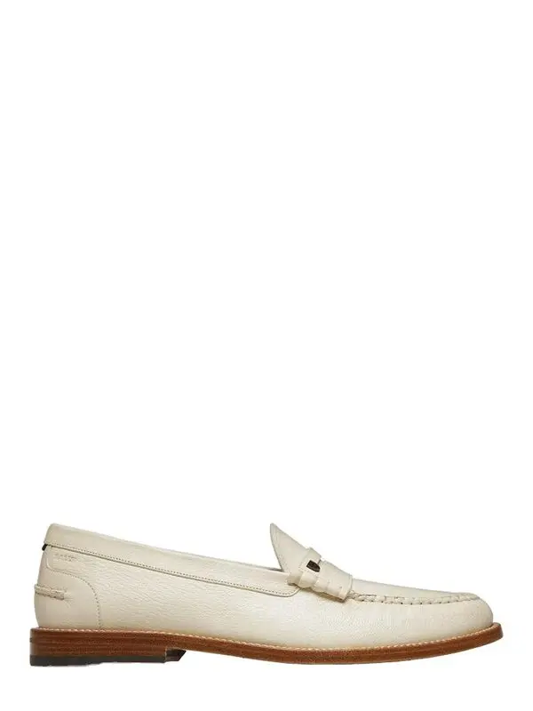 Bally Ron Leather Moccasins - White
