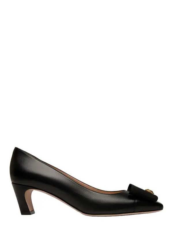 Bally Leather Pump With Bow Detailing - Black