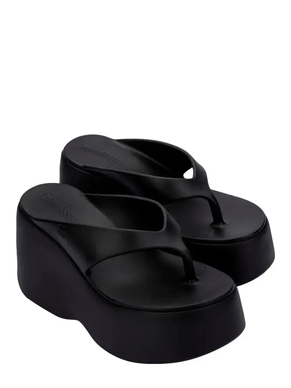 Melissa Platform Wedge Flip Flop - Black