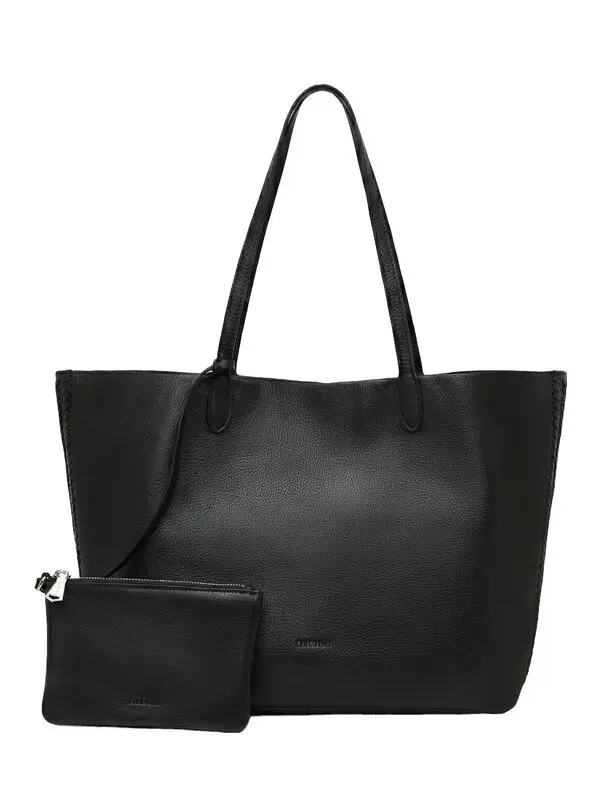 AIMEE All For Love Convertible Leather Shopper Bag - Black