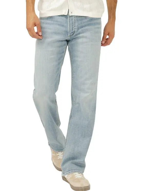 SILVER JEANS CO. Zac Relaxed Fit Straight Leg Jeans - Laguna
