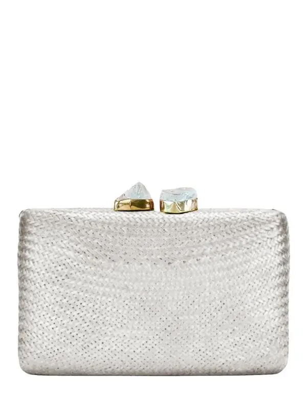 LIKHA Solid Rectangle Clutch - Metallic Silver