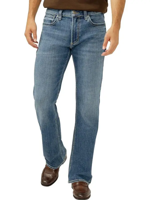 SILVER JEANS CO. Zac Relaxed Fit Straight Leg Jeans - Lisbon