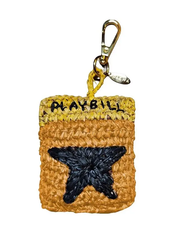 LIKHA Nyc Hamilton Raffia Bag Charm - Orange
