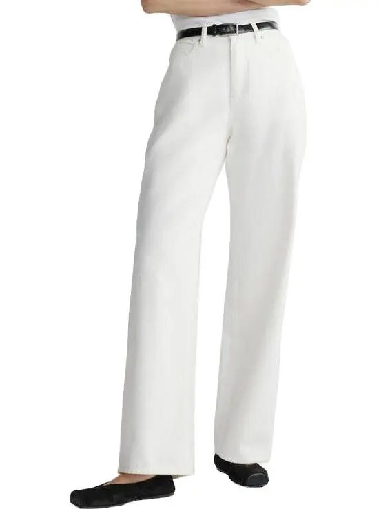 DL1961 Kaylen High-waist Barrel Jeans - White