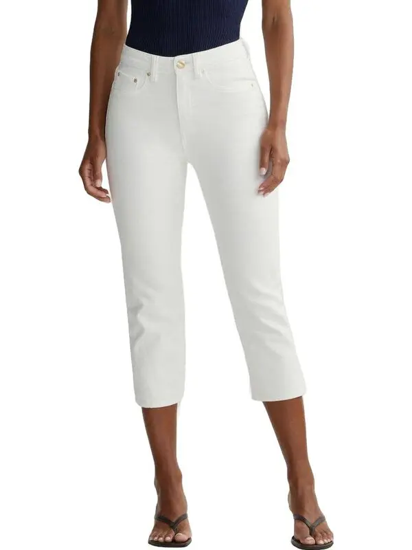 DL1961 Kristy High-waist Capri - White