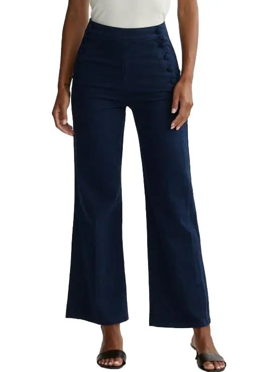 DL1961 Karmine High-waist Wide-leg Jeans - Bright Navy