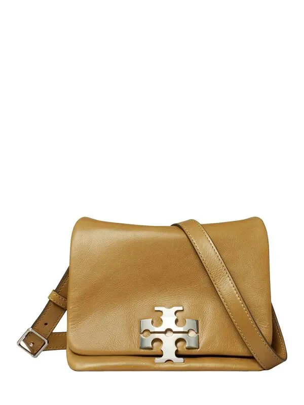 Tory Burch Kira Soft Leather Shoulder Bag - Wren Brown