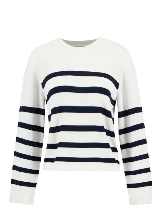 Barbour Fern Stripe Sweater - Cloud/navy