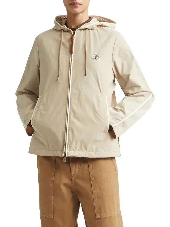 Moncler Sarracenia Hooded Windbreaker Jacket - Beige
