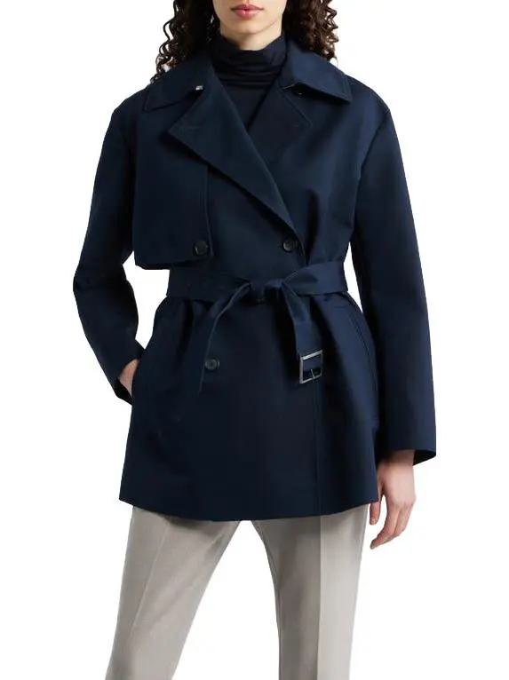 BOSS Cromas Belted Double-breasted Jacket - Sky Captain