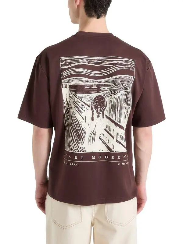Manière De Voir The Scream Cotton T-shirt - Brown