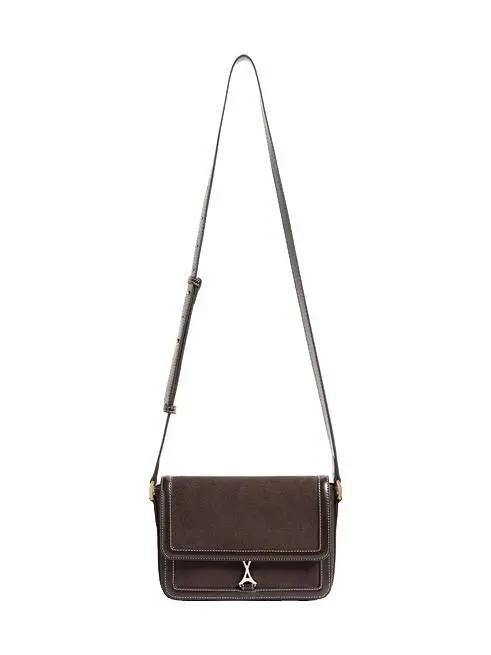 Manière De Voir Suede And Vegan Leather Crossbody Bag - Brown