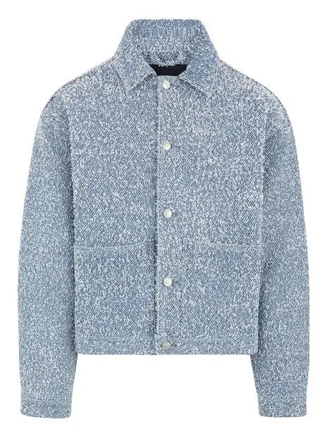 Manière De Voir Damien Boucle Jacket With Pleat - Blue