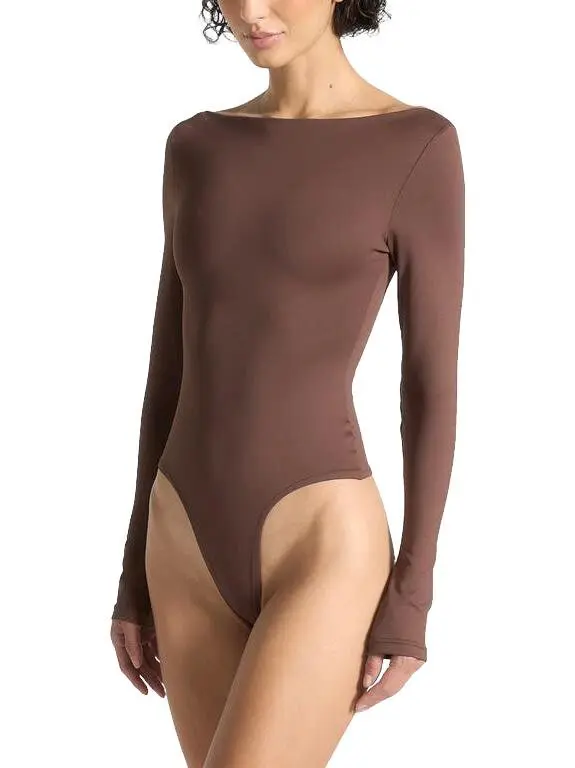Manière De Voir Ternelle Long Sleeve Bodysuit - Brown