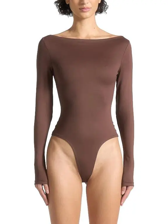 Manière De Voir Ternelle Long Sleeve Bodysuit - Brown
