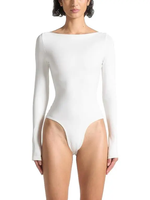 Manière De Voir Ternelle Long Sleeve Bodysuit - White