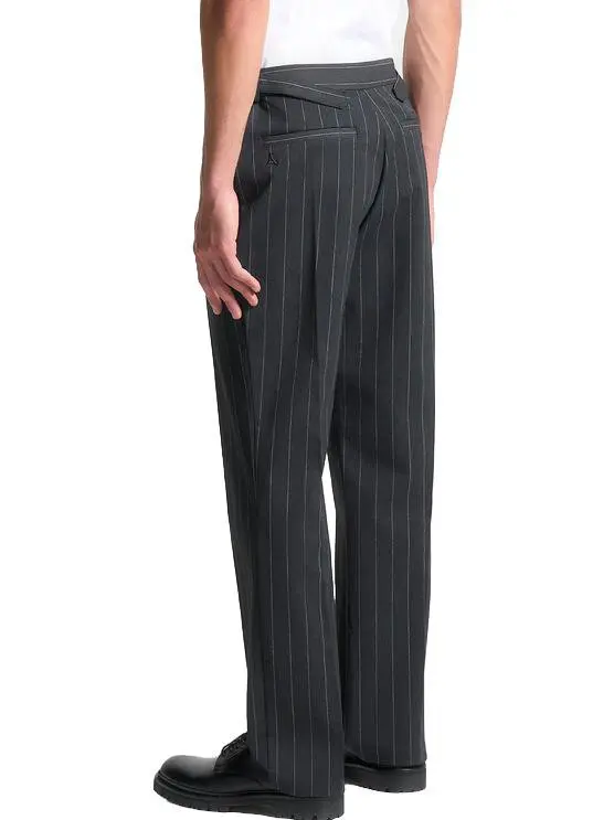 Manière De Voir Joseph Regular Fit Pinstripe Trousers - Grey
