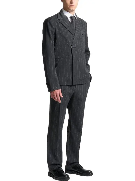 Manière De Voir Joseph Regular Fit Pinstripe Trousers - Grey