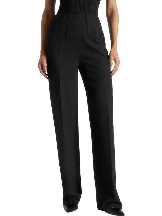 Manière De Voir Tailored Corset Waist Trousers - Black
