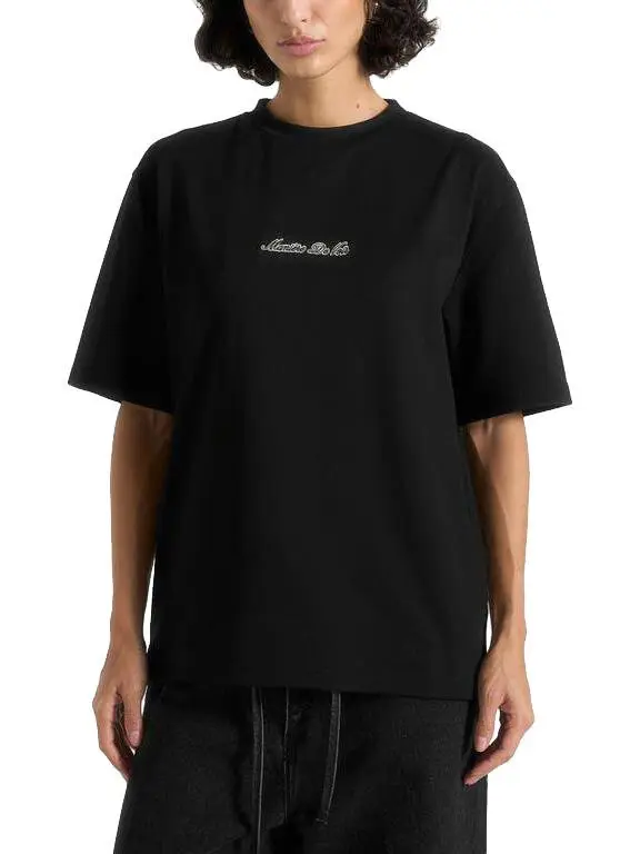 Manière De Voir Signature Relaxed Fit T-shirt - Black