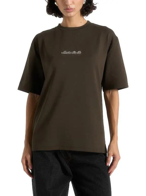 Manière De Voir Signature Relaxed Fit T-shirt - Olive